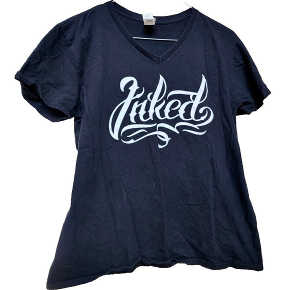 Gildan | Shirts | Black Inked Tshirt Xl Boho Artsy Tattoo | Poshmark